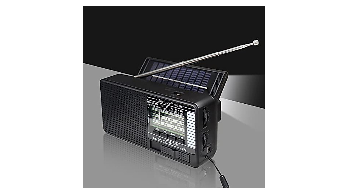 Oncheer Portable Radio with Bluetooth & Solar Charging | Stay Connected
