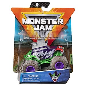 Monster Jam, Official Joker Monster Truck, Die-Cast Vehicle, Heroes and Villains Trucks Series, 1:64 Scale
