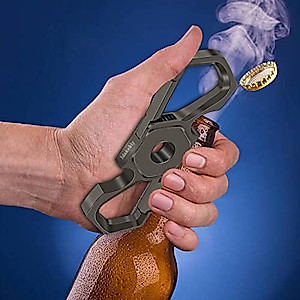 Idakekiy Key Chain Heavy Duty Car Keychain Clip Dual Bottle Opener with 4 Key Rings for Men or Women