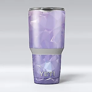 Design Skinz Light Purple Geometric V13 - Skin Decal Vinyl Wrap Kit Compatible with The Yeti Rambler Cooler Tumbler Cups