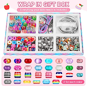 Daplibo 2024 Newest 150 Pcs Charm Bracelet Making Kit, Kids Jewelry Making Kit for Girls Toys, DIY Crystal Bracelet Set for Girls Birthday Gifts, Cool Arts and Crafts for Kids Girls Ages 6 7 8-12