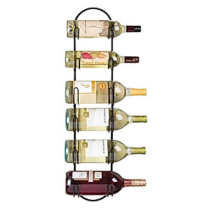 mDesign Steel Wall Mount Towel Rack with 6 Compartments - Towel Holder and Towel Storage Shelf Organizer for Bathroom, Powder Room - Concerto Collection - 2 Pack - Black