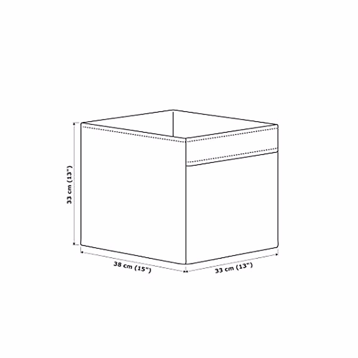 Cloth Storage Bins 13x15x13, Foldable Cubes Box Baskets Containers Organizer for Drawers, Home Closet, Shelf, Nursery, Cabinet, Large Set of 2 (Dark Gray)