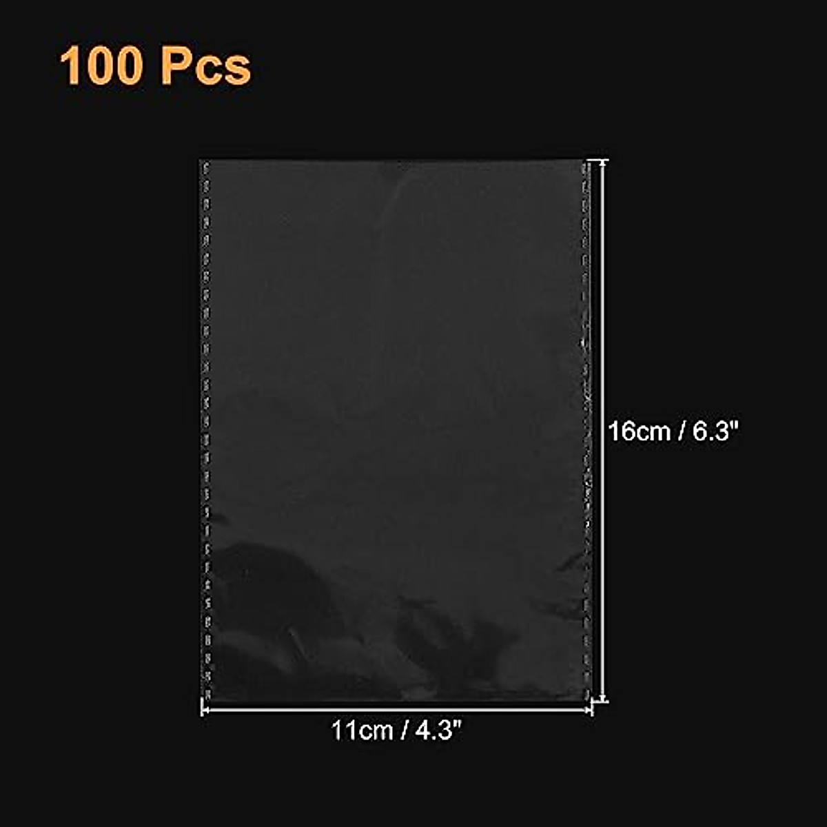 uxcell 100Pcs Clear Cello Bags, 4-1/4" x 6-5/16" Plastic Flat Open-End OPP Cello Treat Bags Cello Poly Bags for Packing Cookies Candy Jewelry Gifts, Clear