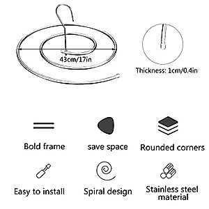 SZLY Stainless Steel Spiral Drying Rack, Household Bed Sheet and Blanket Hook Rotating Drying Storage Rack, Suitable for Bed Sheets, Bed Sheets, Blankets, bedspreads, Bath Towels, etc.
