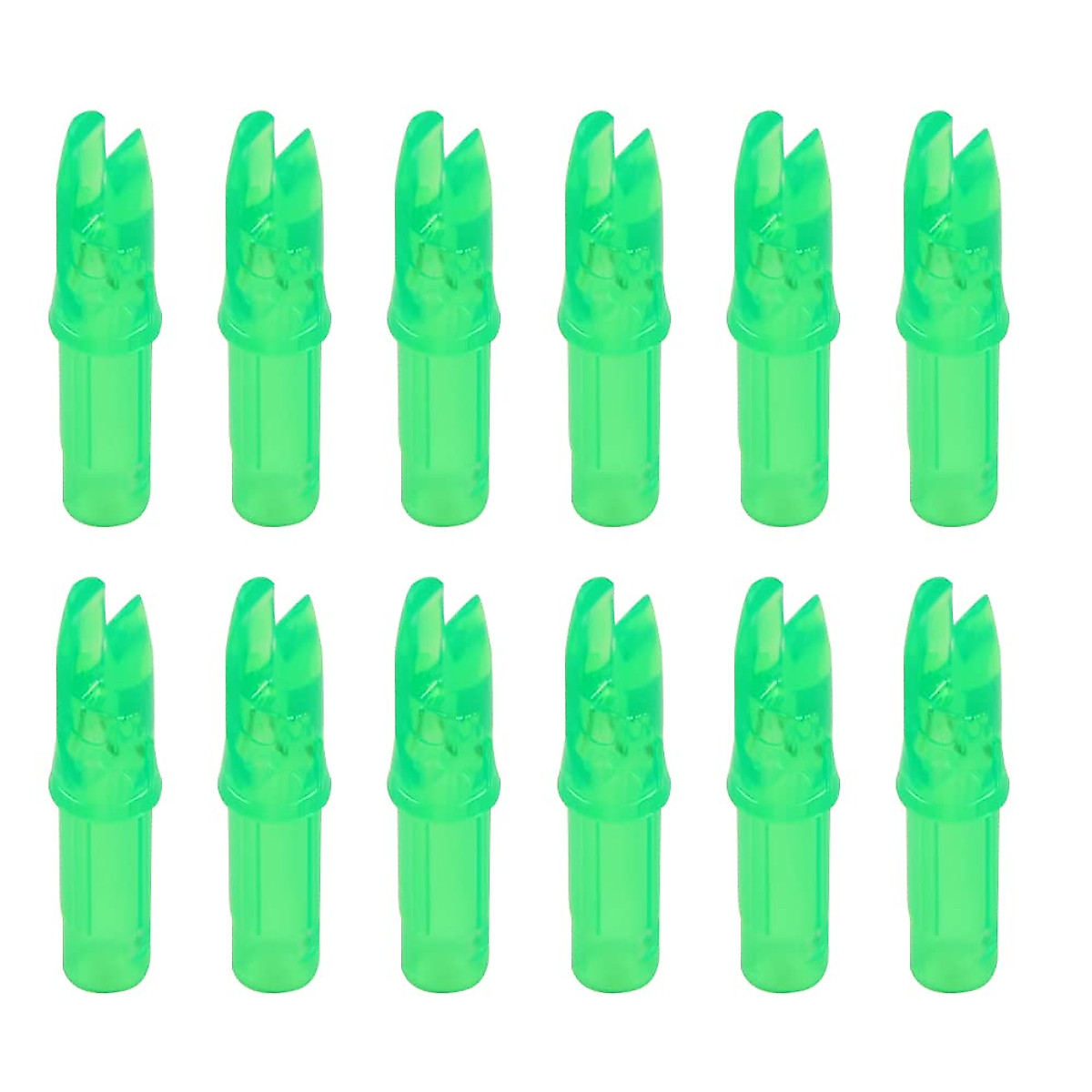 SOPOGER 50 Packs Archery Arrows Nocks - Arrow Inserts for Carbon Arrows .244/6.20mm Plastic Arrow Nocks for DIY Hunting Shooting (Green)