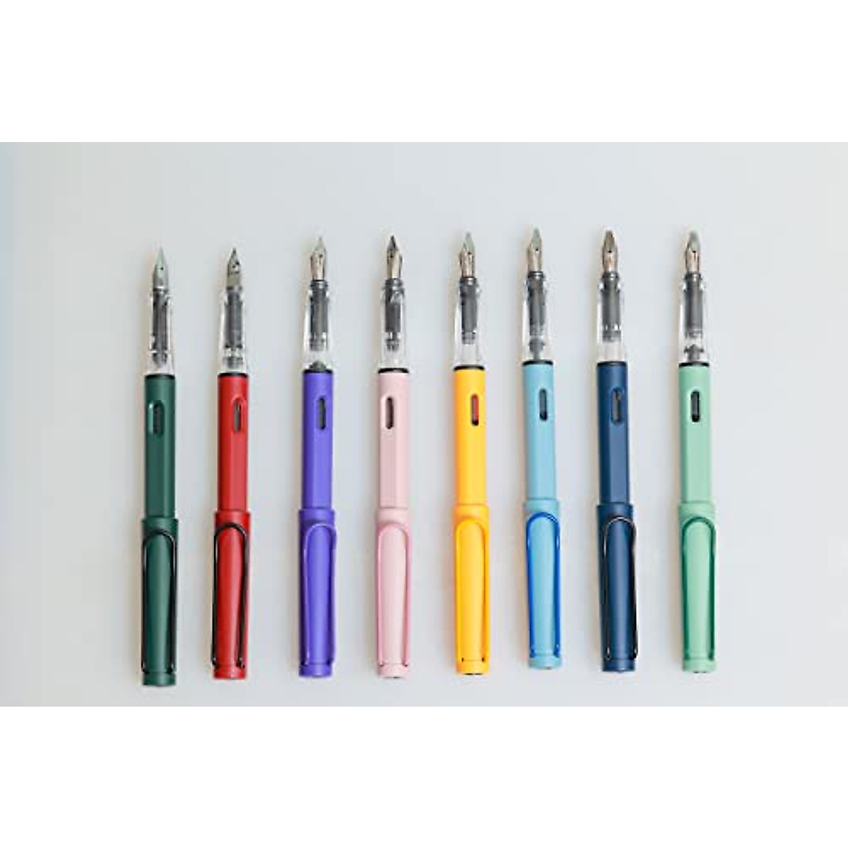 Urhomefull Calligraphy Fountain Pens Set - 8 Calligraphy Pens 40 Ink Cartridges, Calligraphy Ink Set Perfect for Beginners, Calligraphy Kit Gift Set for Birthday Graduation Christmas