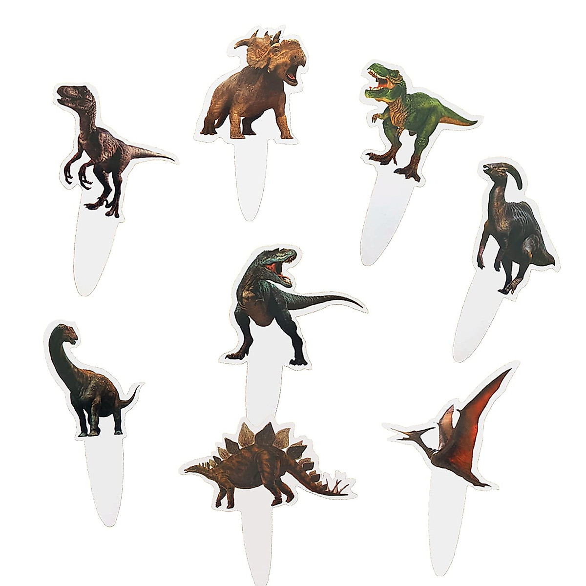 Dinosaur Cupcake Toppers and Wrappers 48 pcs Jurassic Park Cupcake Toppers for Dinosaur Themed Birthday Party