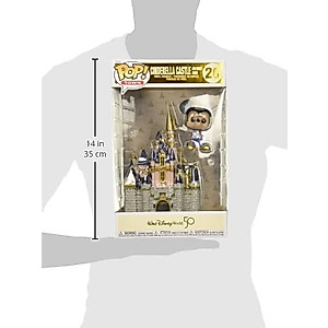 Funko POP Town: Walt Disney World 50th - Cinderella Castle with Mickey Mouse, Multicolor, 4 inches, (58965)