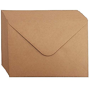 36 Pack Brown Kraft Paper Photo Insert Cards with Envelopes for 4x6 Inch Photos (5.5x7.75 in)