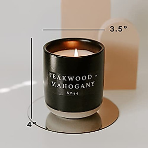 Sweet Water Decor Warm and Cozy Soy Candle | Orange Peel, Cinnamon, Ginger, Clove, Cypress, Fir Balsam and Pine Scented Candles for Home | 12oz Black Stoneware Jar, 60+ Hour Burn Time, Made in the USA