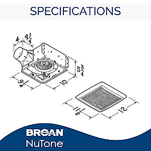 Broan-NuTone AE110 Invent Flex ENERGY STAR Qualified Single-Speed Ventilation Fan, 110 CFM 1.0 Sones, White