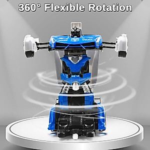 Remote Control Car,Transform Robot RC Car Age 3 4 5 6 7 8-12 Years Old for Kids, Deformation Car Model Toy Gift for Children,One Button Transformation & Realistic Engine Sounds