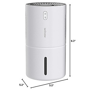 Dehumidifiers, AIUSEVO 27oz Dehumidifier, Small Dehumidifiers for Home Ultra Quiet with Colorful LED Light, 2 Speeds, Auto-Off, Safe Dehumidifier for Bedroom Bathroom Closet RV (280 sq ft) White