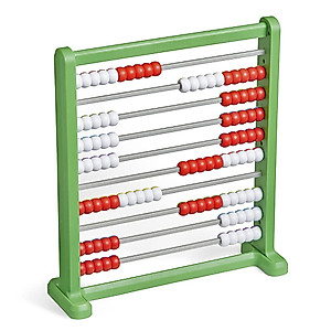 hand2mind Double Sided Plastic 100 Bead Abacus, Abacus for Kids Math, Math Manipulatives Kindergarten, Counting Rack for Kids, Counters for Kids Math, Educational Toys for Elementary Kids (Set of 1)