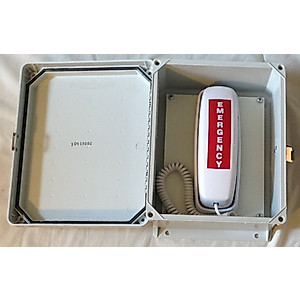 Outdoor Emergency Phone - 911 Only Emergency Land Line Phone System - Weatherproof Call Box