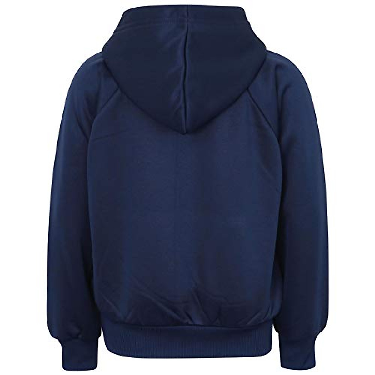 Kids Girls Boys Plain Tracksuit Hooded Sweat Hoodie Bottom Jog Suit Joggers 5-13 Navy