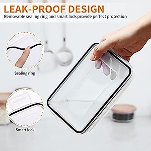 Feshory [68 Pack] Airtight Food Storage Containers with Leakproof Lids(34 Containers & 34 Lids), BPA FREE Plastic Meal Prep Containers Microwave Safe Lunch Containers Kitchen Organizers and Storage