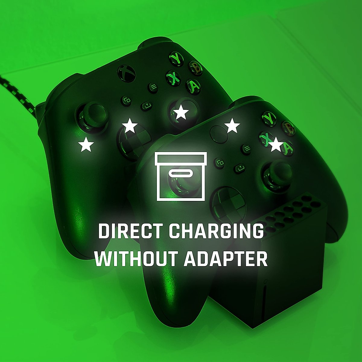 snakebyte Xbox Battery KIT SX - Black - 2 Rechargeable Series X Controller Batteries a 800mAh, comp. with Xbox Twin Charge SX and All Xbox Series X Gamepads, incl. 2m Dual USB Type-C, Y-Charge Cable