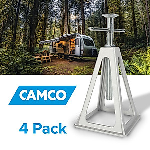 Camco Olympian Aluminum Jack Stands, Support up to 6,000 lbs, Pack of 4 ( 44560)