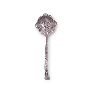 Arthur Court Aluminum Metal Magnolia Pattern Punch/Soup/Serving Ladle Silver Spout 12.5 inch Long