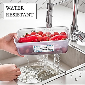 Removable Food Freezer Labels, 375pcs 1 x 3 inch Self-Adhesive Food Storage Stickers, Easy Clean Refrigerator Freezer Paper Label ,4 Colors Food Labels 3 Rolls