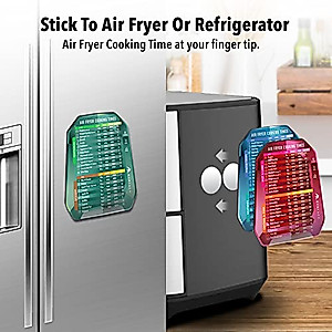 Air Fryer Cheat Sheet Magnets Cooking Guide, Air Fryer Magnetic Cheat Sheet Set Cooking Times Chart - Instant Vortex Air Fryer Accessories Oven Cooking Pot Temp Cookbooks (RGB)