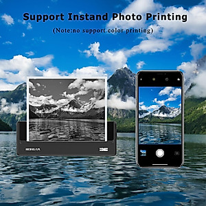 Rongta Portable Printer for Home Use, Small Thermal Printer Support 8.5'' x 11'' & A4 Thermal Paper, Portable Bluetooth Printer Compatible with Android/iOS & Laptop for Home Use(Dark Grey)