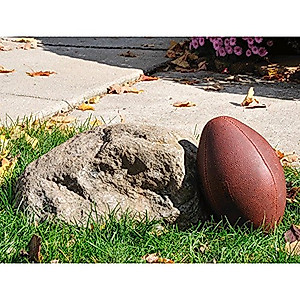 Outdoor Essentials Outdoor Faux Rock Cover - for Landscaping, Yard Décor, & Gardens - Water-Proof, Lightweight, Wind-Resistant, Grey, Small