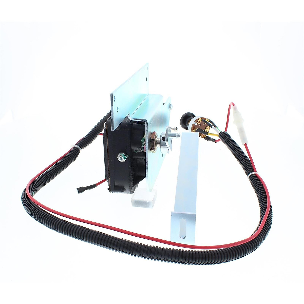 1951-52 Ford Pickup Truck Electric Windshield Wiper Conversion Kit: Two-Speed 12V Motor, Bolts to Original Brackets, Clears Cowl Vents, Includes Wiring Harness, Switch, and Nylon Bushings