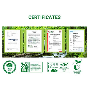 OrangeBio 3 Gallon Compostable Trash Bags, 100 Count, Food Grade, Plant-based, Biodegradable, Leak-proof, Tear-resistant, Dishwasher Safe