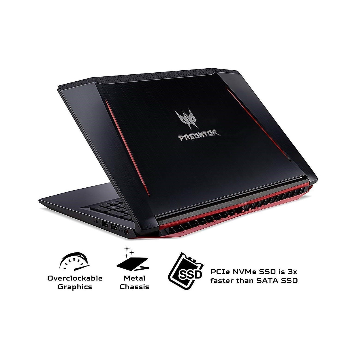 acer 2019 Predator Helios 300 VR Reality 15.6" FHD IPS Gaming Laptop Computer, 8th Gen Intel Hexa-Core i7-8750H up to 4.1GHz, 16GB DDR4, 512GB SSD, GTX 1060 6GB, 802.11ac WiFi, Windows 10