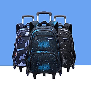 Pink Lattice Primary Middle School Bag Rolling Backpack Elementary Girls Wheeled Bookbag with Six Wheels