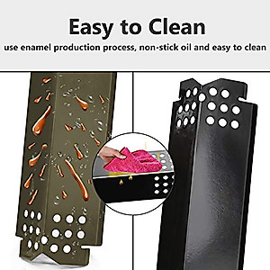 Adviace Grill Replacement Parts for Nexgrill 720-0830H, 4 Pack Grill Burner Tubes and Heat Plate Shields for Home Depot Nexgrill 4 Burner 720-0830H, Nexgrill 720-0864, 720-0864M Gas Grills