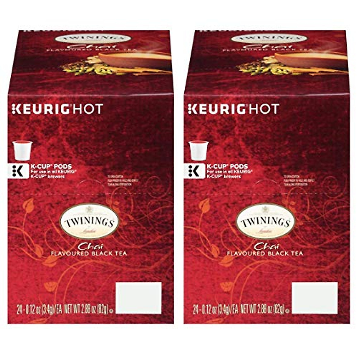 Twinings Chai Tea Keurig K-Cups, 24 Count (Pack of 2)