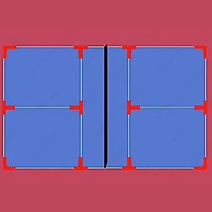 Aoneky Protable Driveway Pickleball Set - Driveway Pickleball Game (10ft, Pickleball Net + Marker)