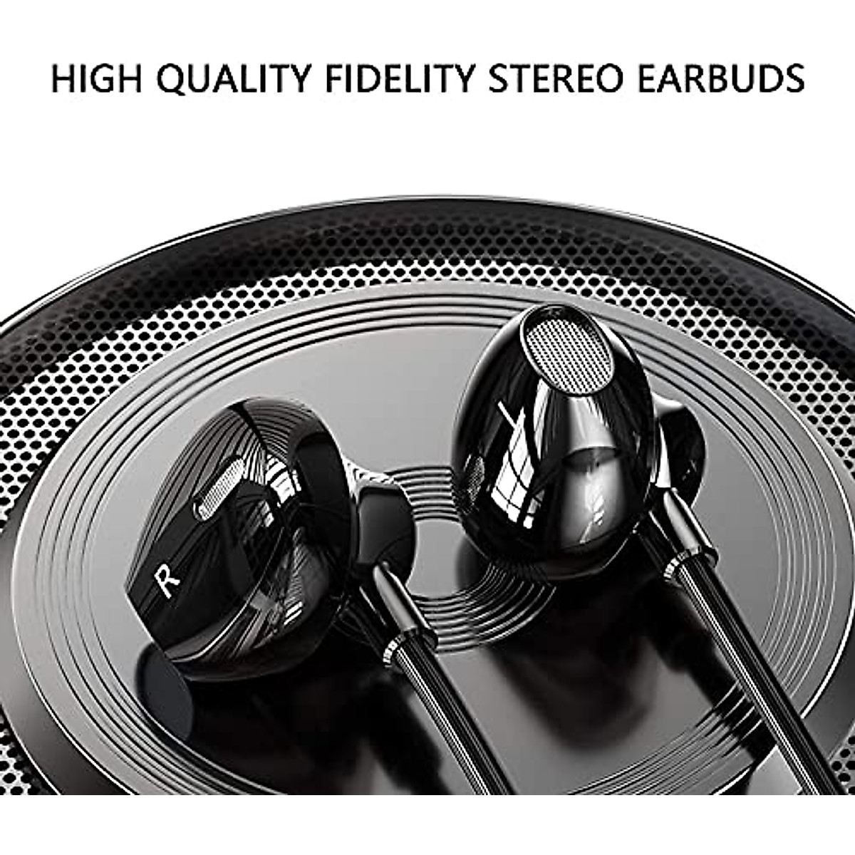 USB C Headphone HiFi Stereo Type C in-Ear Earbuds Earphones with Mic and Volume Control with Samsung Galaxy S21 Ultra 5G/S20 Plus/S20FE/Note 20,Google Pixel 4 3 2 XL,Sony XZ2, OnePlus 6T,Wired,Black