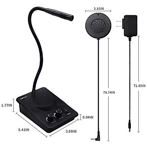CallToU Window Speaker Intercom System and Counter Intercom for Bank Hospital Office Store Bus Station Ticket Booth Window
