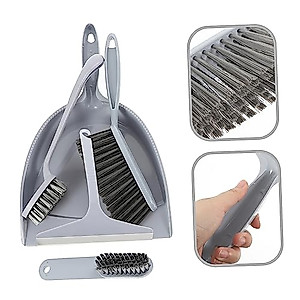 TOBBOMEY 5pcs Broom Dustpan Mini Cleaning Dustpan Mini Hand Broom Aid Household Products Mini Broom with Dustpan Mini Saucepan Mini Cleaning Brush Board Desktop Table Dustpan Car Purple Pp