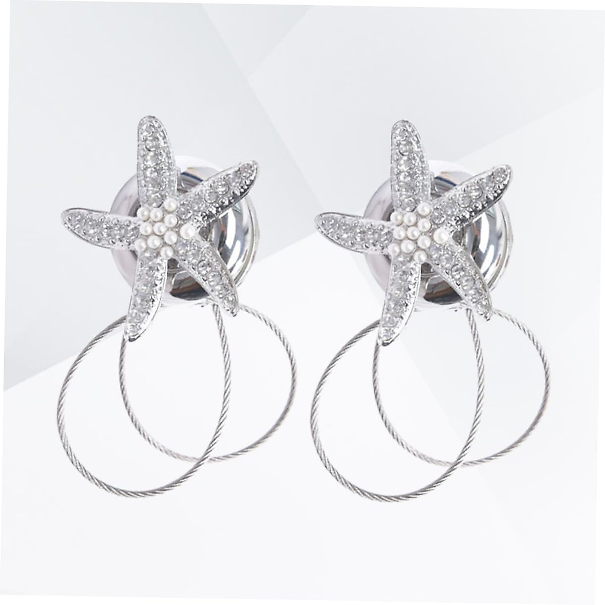 Alipis 2 Sea Fish Pattern Curtain Buckles Drapery Magnet Curtain Hooks for Drapes Back Tie Outdoor Shower Curtain Hook Curtains Nautical Home Decor Magnetic Magnet Hooks Adjustable Strap