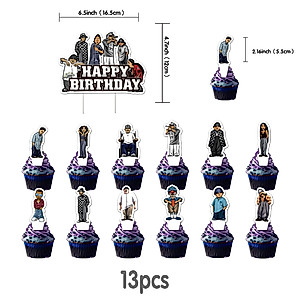 Cartoon Birthday Party Supplies, Cartoon Party Including Cake Caps, Cupcake Caps, Flags, Latex Balloons, It is Very Suitable for Boy's and Girl Themed Birthday Party Supplies