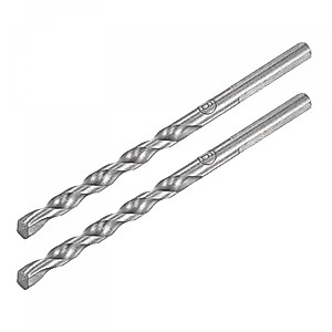 uxcell Masonry Drill Bit Cemented Carbide Spiral Rotary Tool, 6mm Cutting Dia 2 Pcs