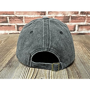 ZKFE Dog Lover Gifts, Embroidered German Shepherd Hat for Men Women, Washed Black Baseball Cap, Cotton Adjustable Dad Hat