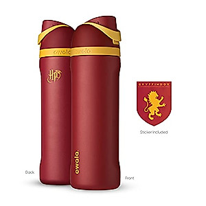 Owala Harry Potter FreeSip Insulated Stainless Steel Water Bottle, 24-Ounce, Gryffindor & FreeSip Insulated Stainless Steel Water Bottle, 24-Ounce, Very, Very Dark