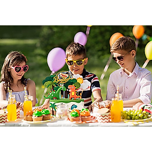 13PCS 3D Dinosaur Cake Topper Cupcake Topper Cake Decorations for kids Birthday Baby Showr Party Supplies