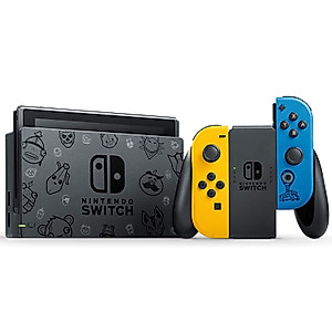 Nintendo Switch Fort nite Wildcat Edition with Yellow and Blue Joy-Con - 6.2" Touchscreen LCD Display, 32GB Internal Storage, 802.11AC WiFi, Bluetooth 4.1, Type-C - 7-in-1 Carrying Case