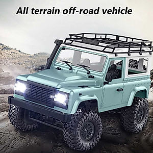 QIYHBVR RC Crawler 1/16 Scale Remote Control Car 4WD Off Road Truck Climbing Car Models 2.4GHz Transmitter Battery and Charger Xmas Birthday for Kids Boy Girl Gift RTR