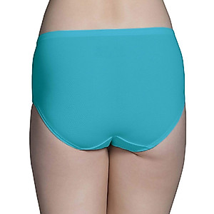 Fruit of the Loom Women's Underwear Breathable Panties (Regular & Plus Size), Low Rise Brief - Micro Mesh - 6 Count (Pack of 1)