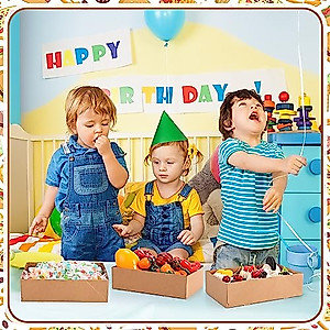 Seajan 50 Pack 40oz Disposable Food Box and 100 Pcs Sandwich Wrapping Paper Kraft Paper Food Tray Paper Food Containers Paper Trays for Food Foldable Fast Food Holders Greaseproof Liners for Snack