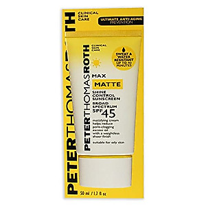 Peter Thomas Roth | Max Matte Shine Control Sunscreen Broad Spectrum SPF 45 | Mattifying Sunscreen For Oily Skin, Water-Resistant, 1.7 fl. Oz (Pack of 1)
